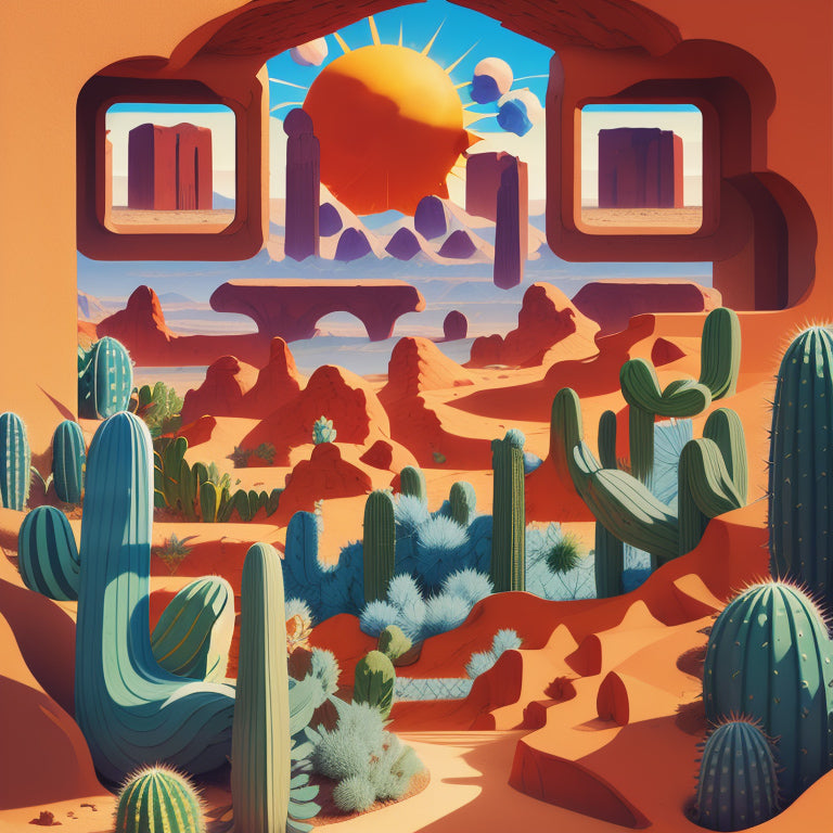 Cactus Horizon | ICQR - Crafted QR Codes