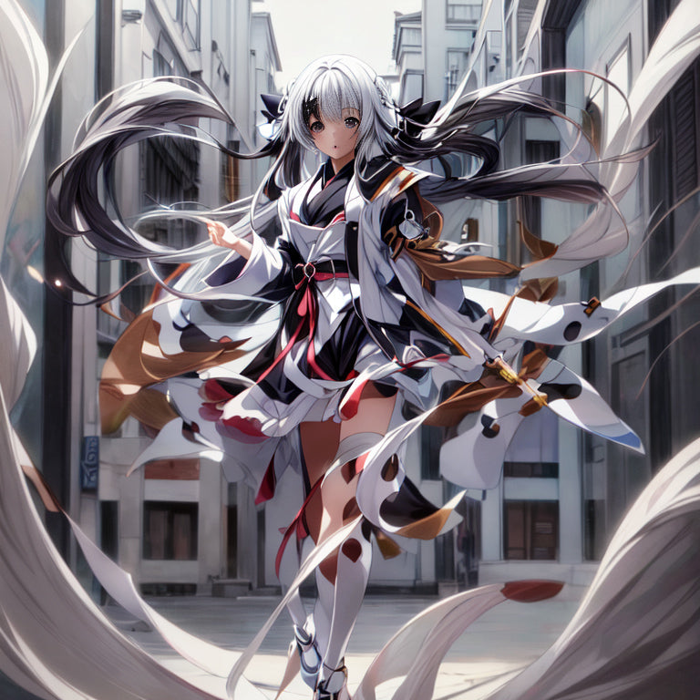 Subtle and Exquisite Black and White Anime | ICQR - Artistic QR Codes